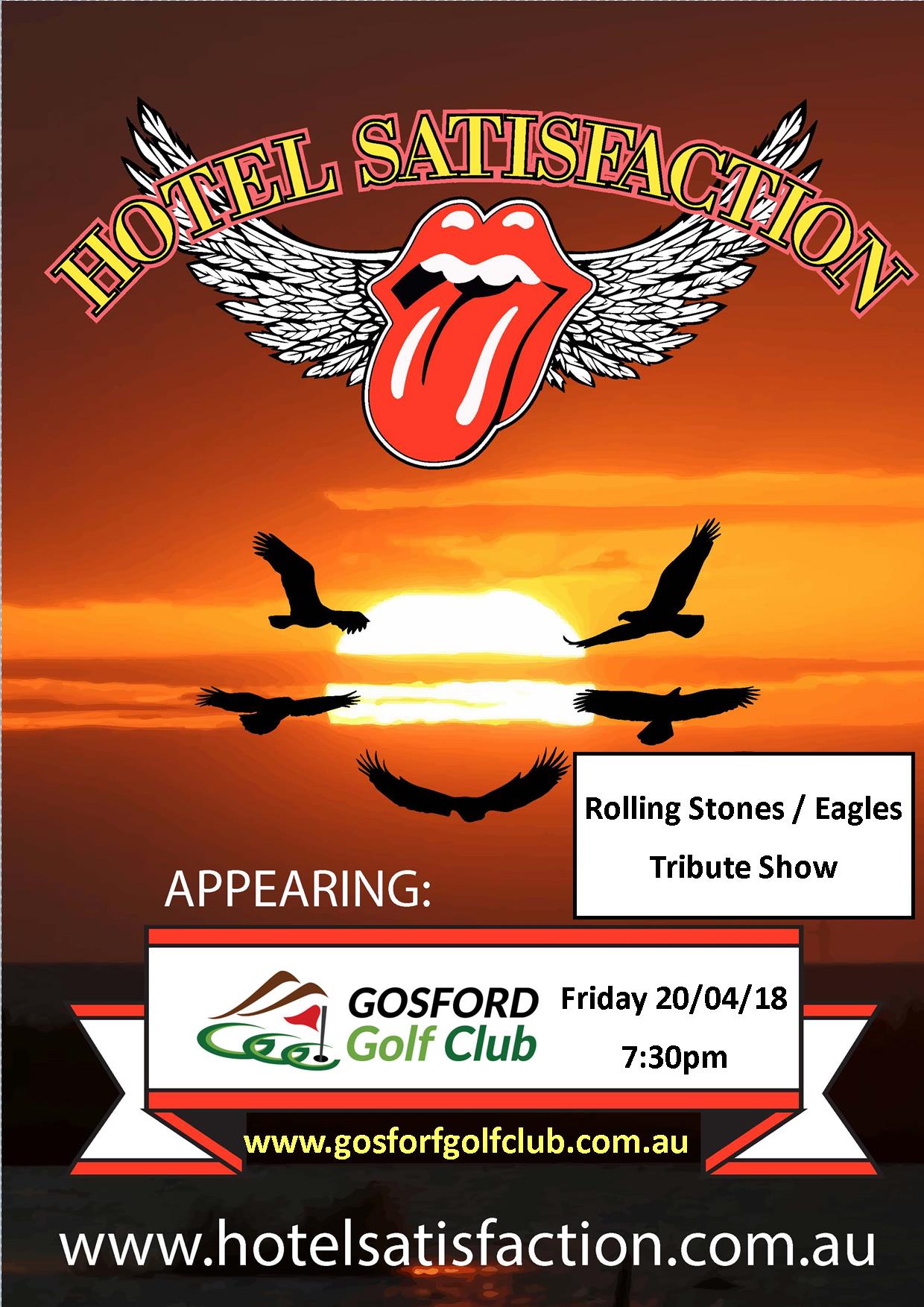 Hotel Satisfaction - Rolling Stones and Eagles Tribute Show | Gosford ...